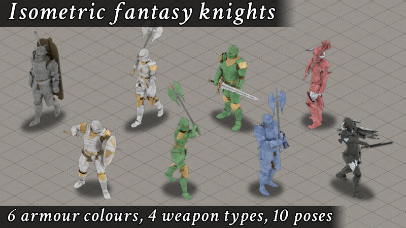 ArtStation - Isometric fantasy knights | Game Assets