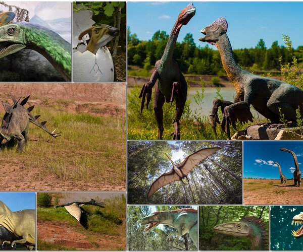 ArtStation - 100 Dinosaur Digital Backdrop T-Rex, Rex Dinosaur, Digital ...