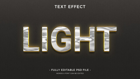 ArtStation - 3D Light PSD fully editable text effect. Layer style PSD ...