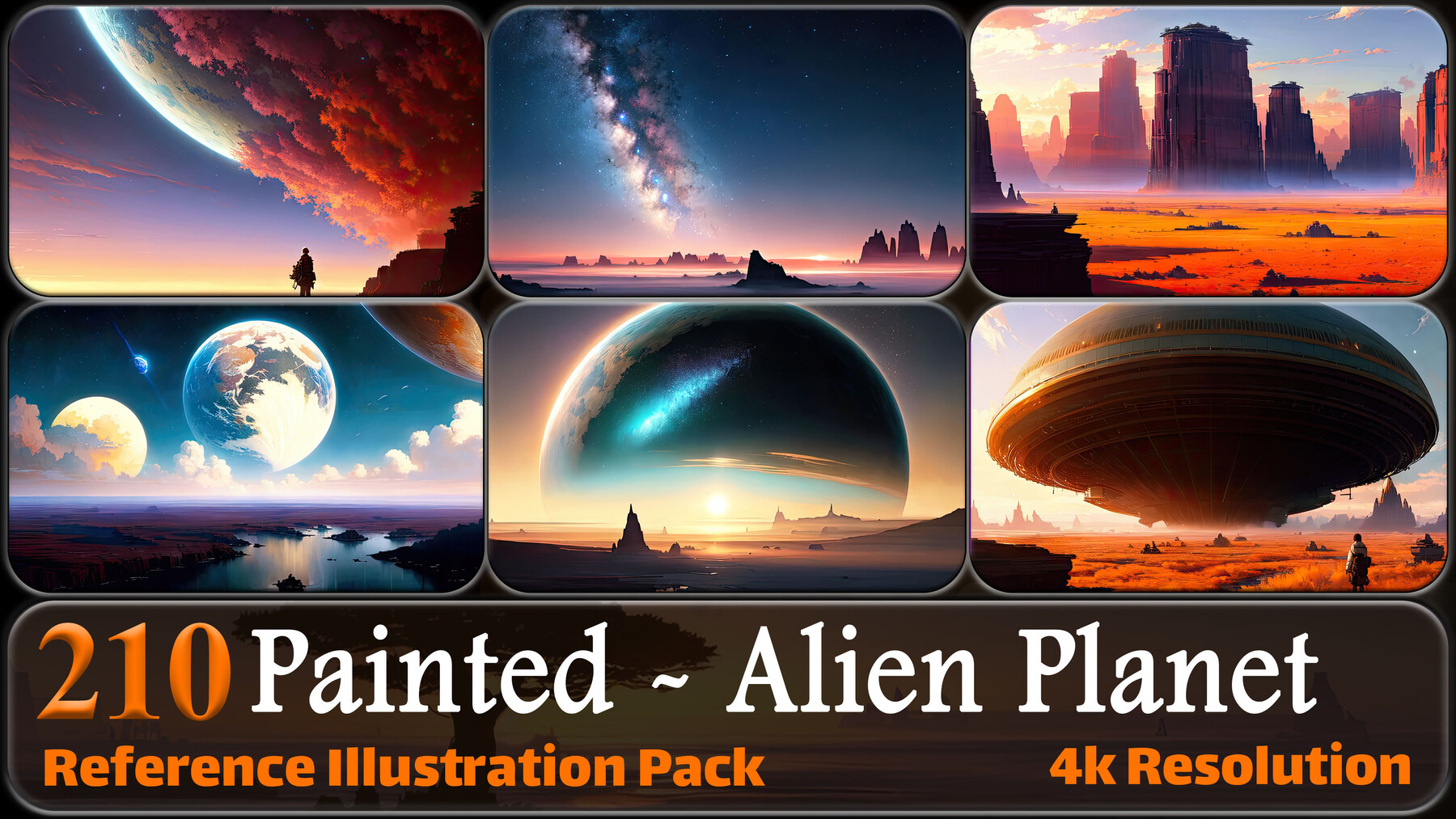 ArtStation - 210 Painted - Alien Planet Reference Pack | 4K | v.3 ...