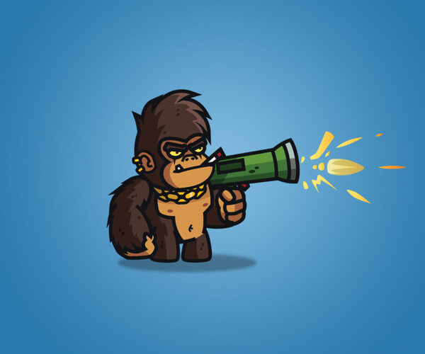 ArtStation - Cartoon Gorilla Boss | Game Assets
