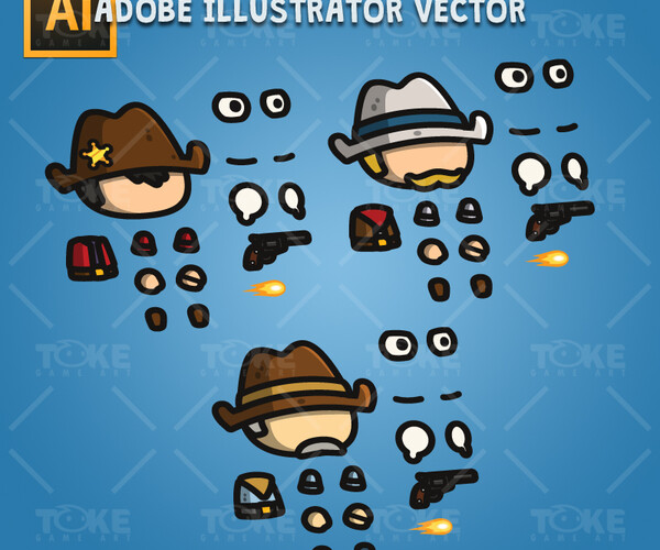 ArtStation - Tiny Cowboys | Game Assets