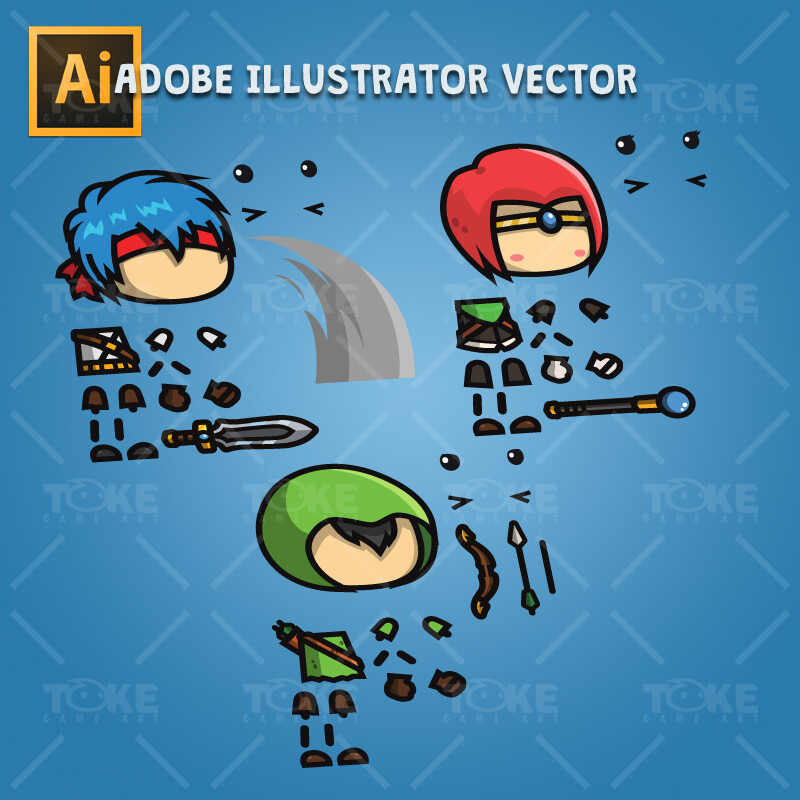 ArtStation - RPG Hero Character Pack | Game Assets