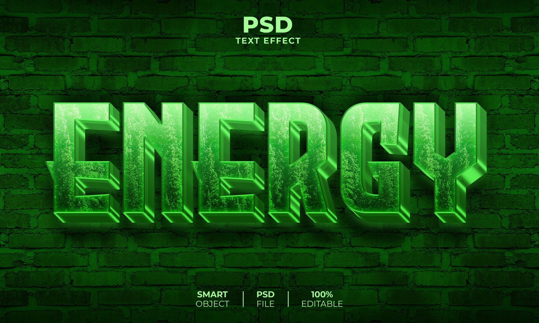 ArtStation - 3D Energy. PSD fully editable text effect. Layer style PSD ...