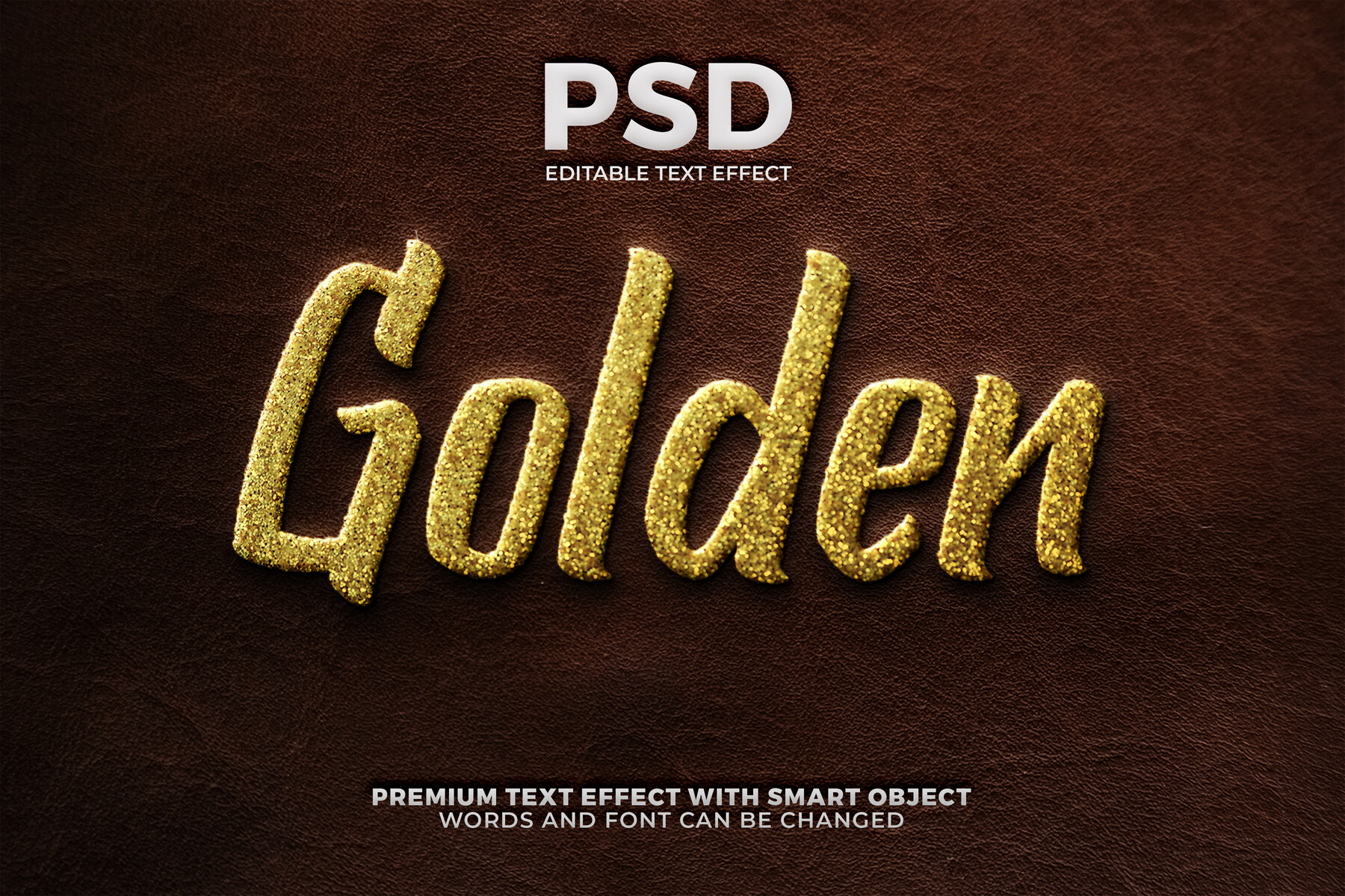 ArtStation - 3D Golden. PSD fully editable text effect. Layer style PSD ...