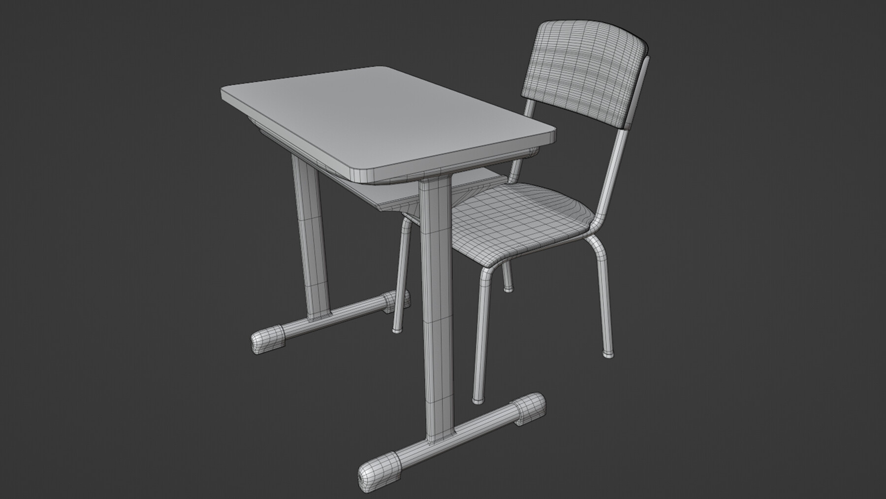 ArtStation - School Desk and Chair | Game Assets
