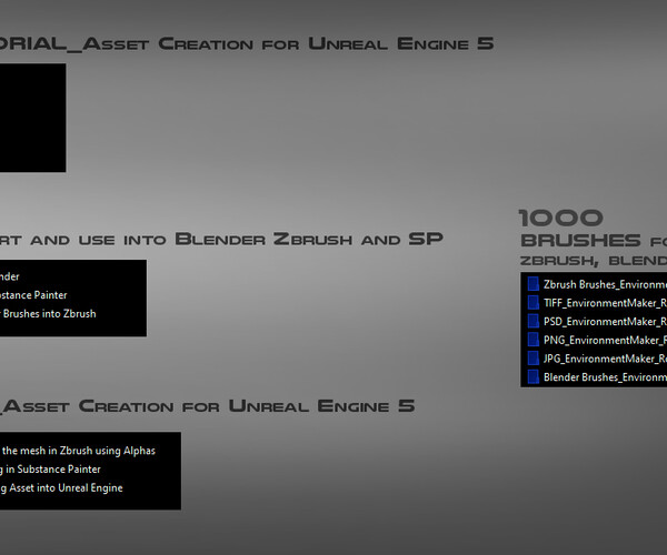 ArtStation - [30%OFF] 1000 Brushes | Environment Maker & Landscape Kit + TUTORIAL Creating Asset ...