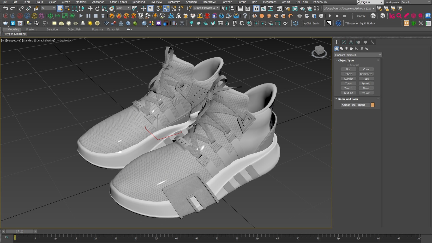 ArtStation - Adidas EQT Bask ADV Gray- (3dsmax- Blender - Cinema4D) | Resources