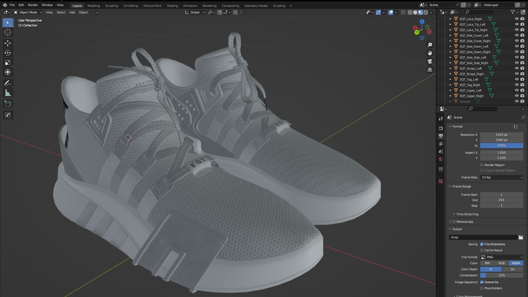 ArtStation - Adidas EQT Bask ADV Gray- (3dsmax- Blender - Cinema4D) | Resources
