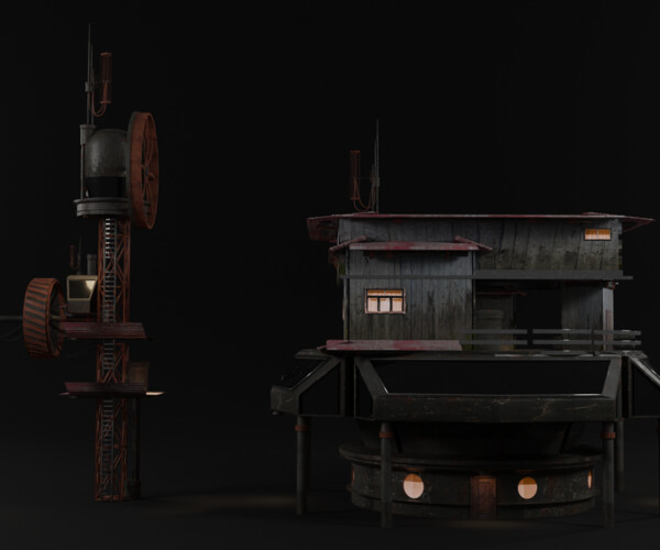 ArtStation - Rust Buckets - Whimsical Sci-Fi Kit-bash set | Resources