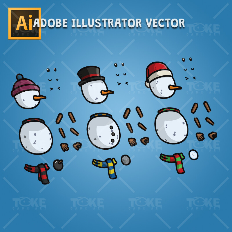 ArtStation - Snowman Character Pack | Game Assets
