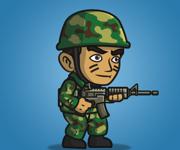 ArtStation - Frontier Army Guy | Game Assets