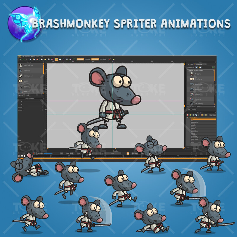 ArtStation - Samurai Mouse | Game Assets