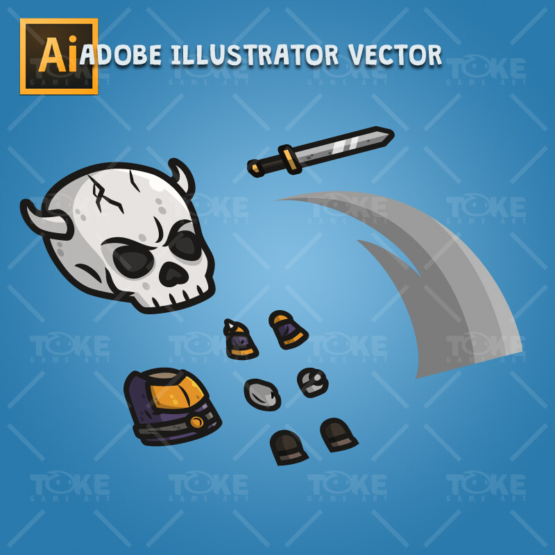 ArtStation - Evil Skull Knight | Game Assets