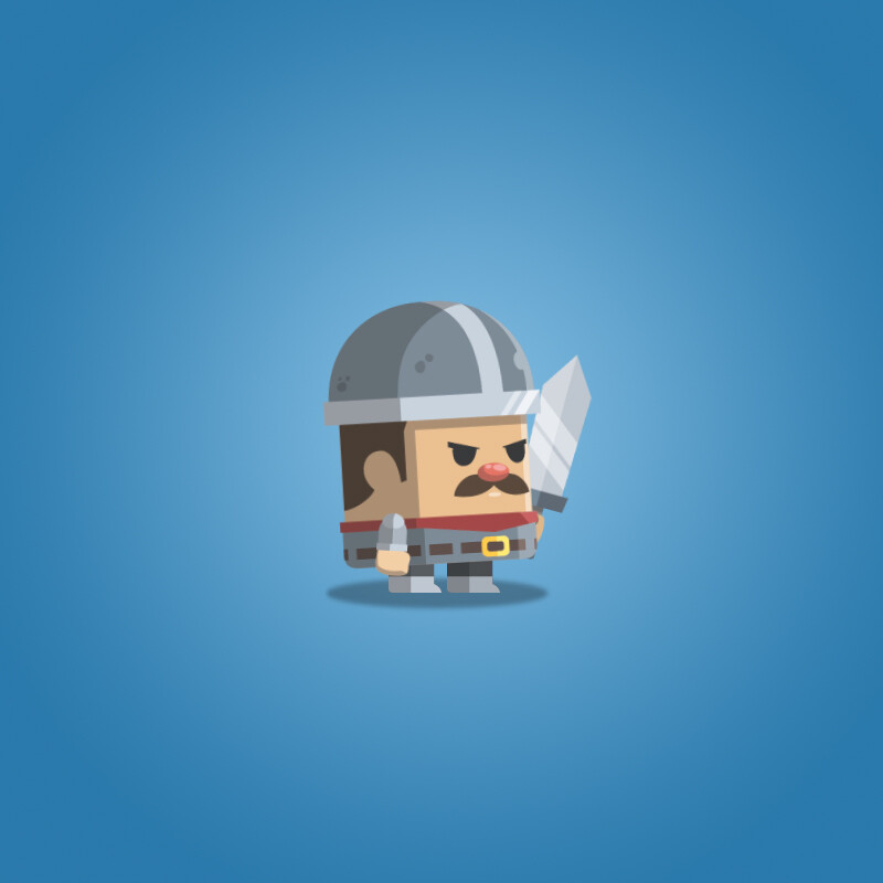 ArtStation - Flat Style Castle Guard | Game Assets
