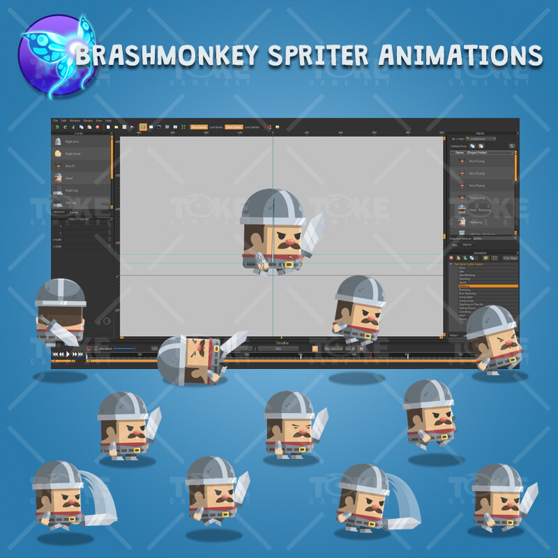 ArtStation - Flat Style Castle Guard | Game Assets