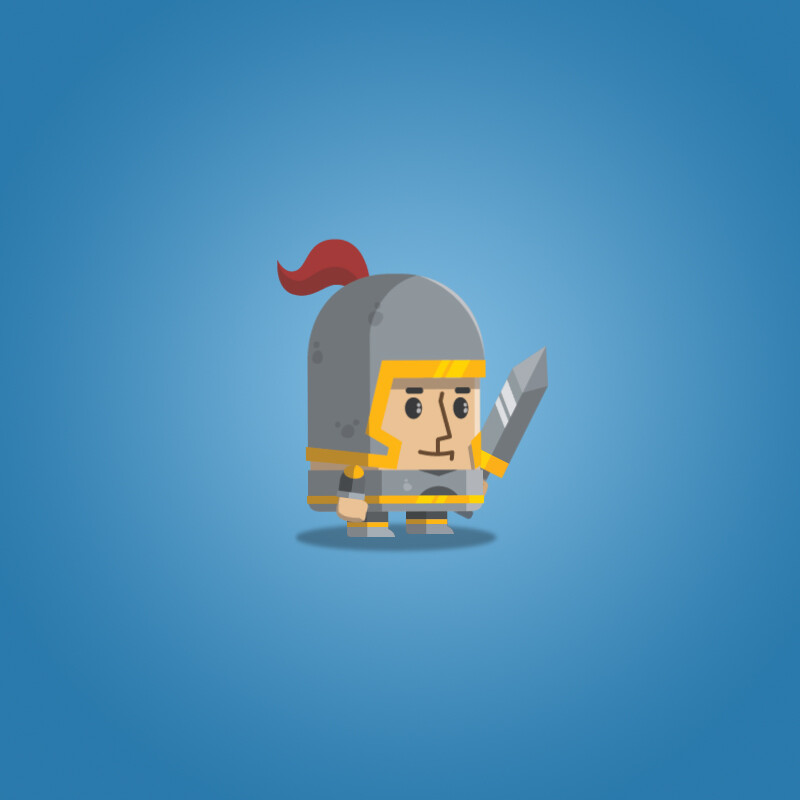 ArtStation - Flat Style Medieval Knight | Game Assets