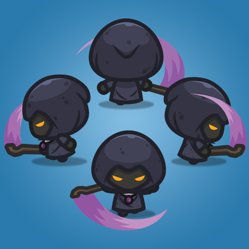 ArtStation - 4 Directional Dark Witch | Game Assets