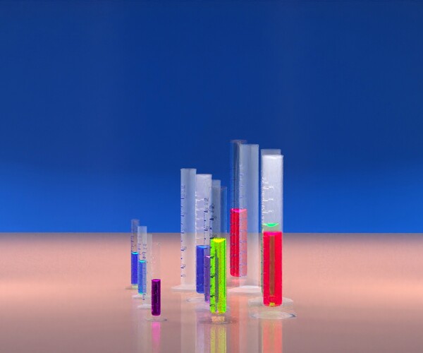 ArtStation - Chemistry measuring Cylinders (3dsmax Corona renderer ...