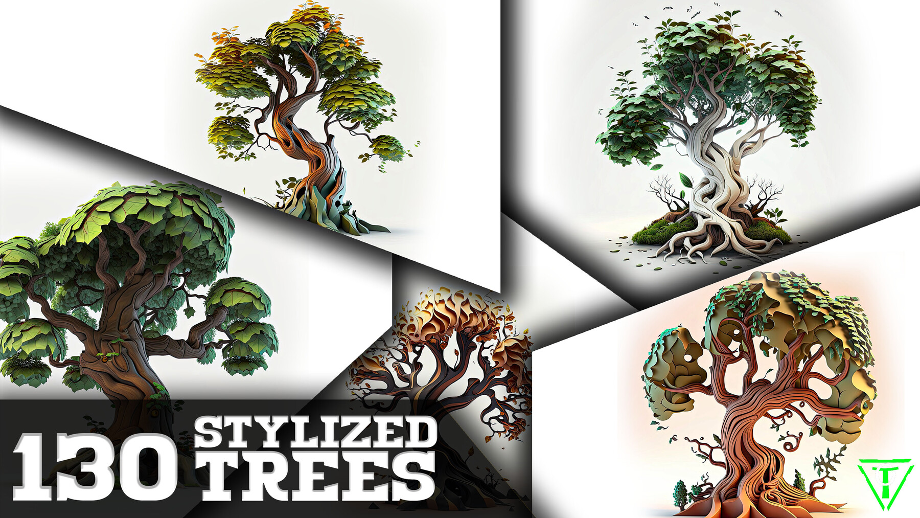 ArtStation - 130 Stylized Trees (4K Resolution) | Artworks