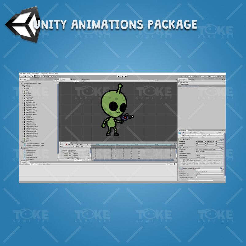 ArtStation - Cartoon Green Skinned Alien | Game Assets