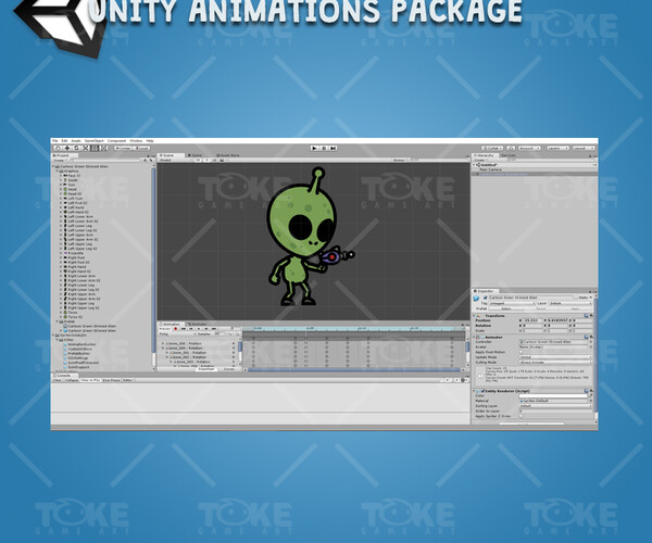 ArtStation - Cartoon Green Skinned Alien | Game Assets