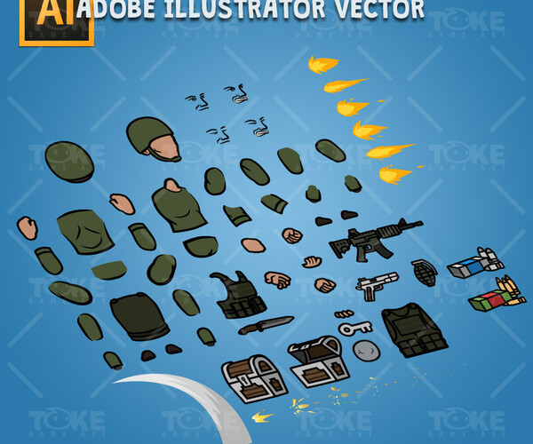 ArtStation - Green Army Guy | Game Assets