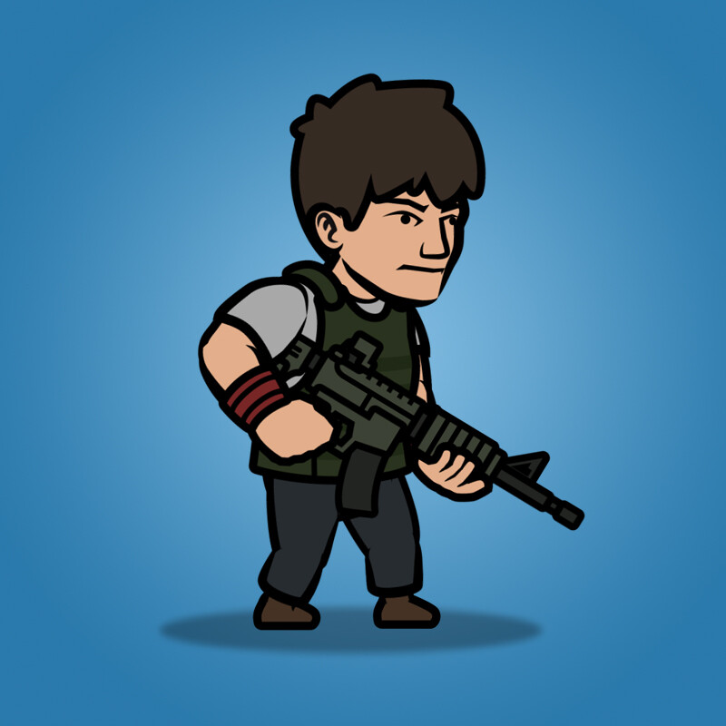 ArtStation - Big Gunner Guy | Game Assets