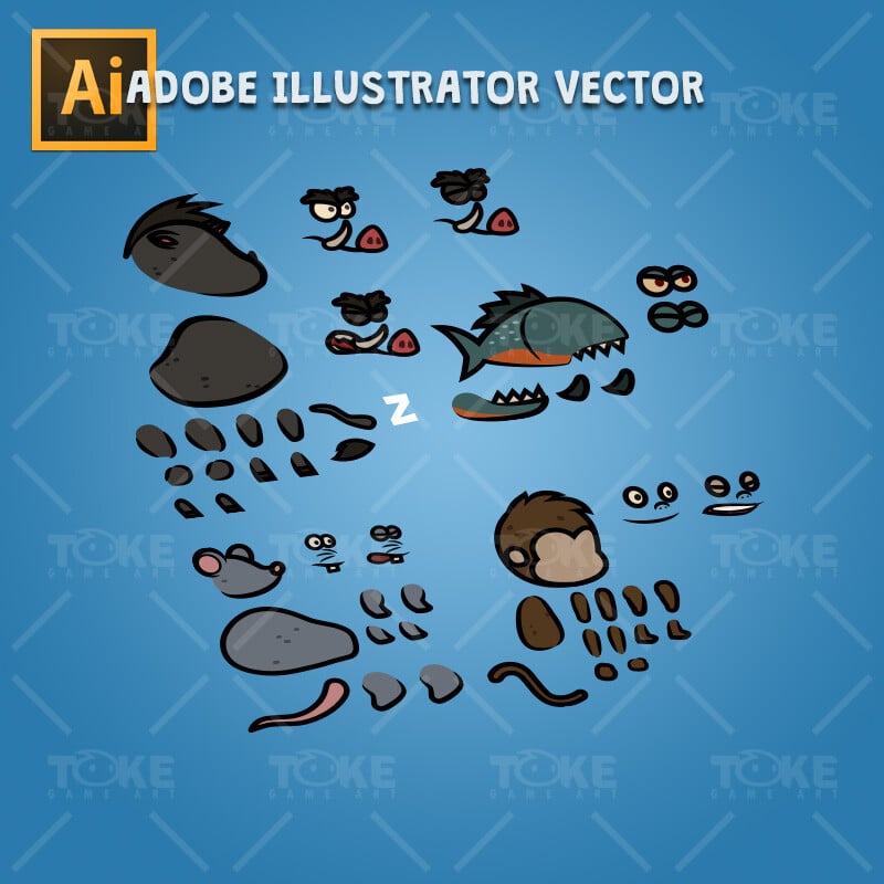 ArtStation - Cartoon Enemy Pack 04 | Game Assets