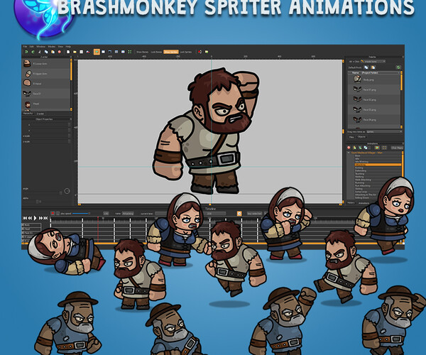 ArtStation - Giant Medieval Villager 3-Packs | Game Assets