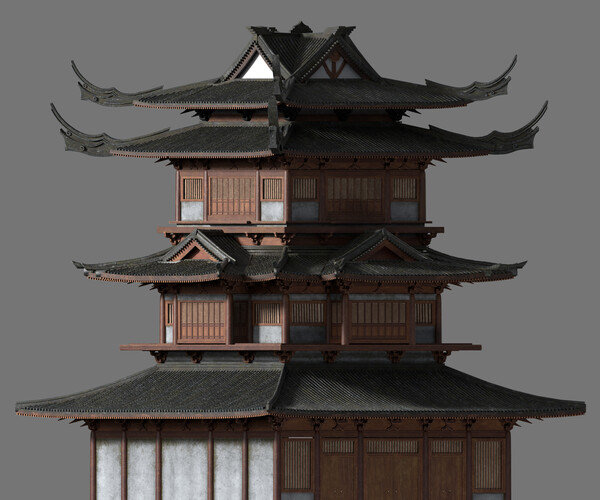 ArtStation - Ancient architectural Tower | Resources