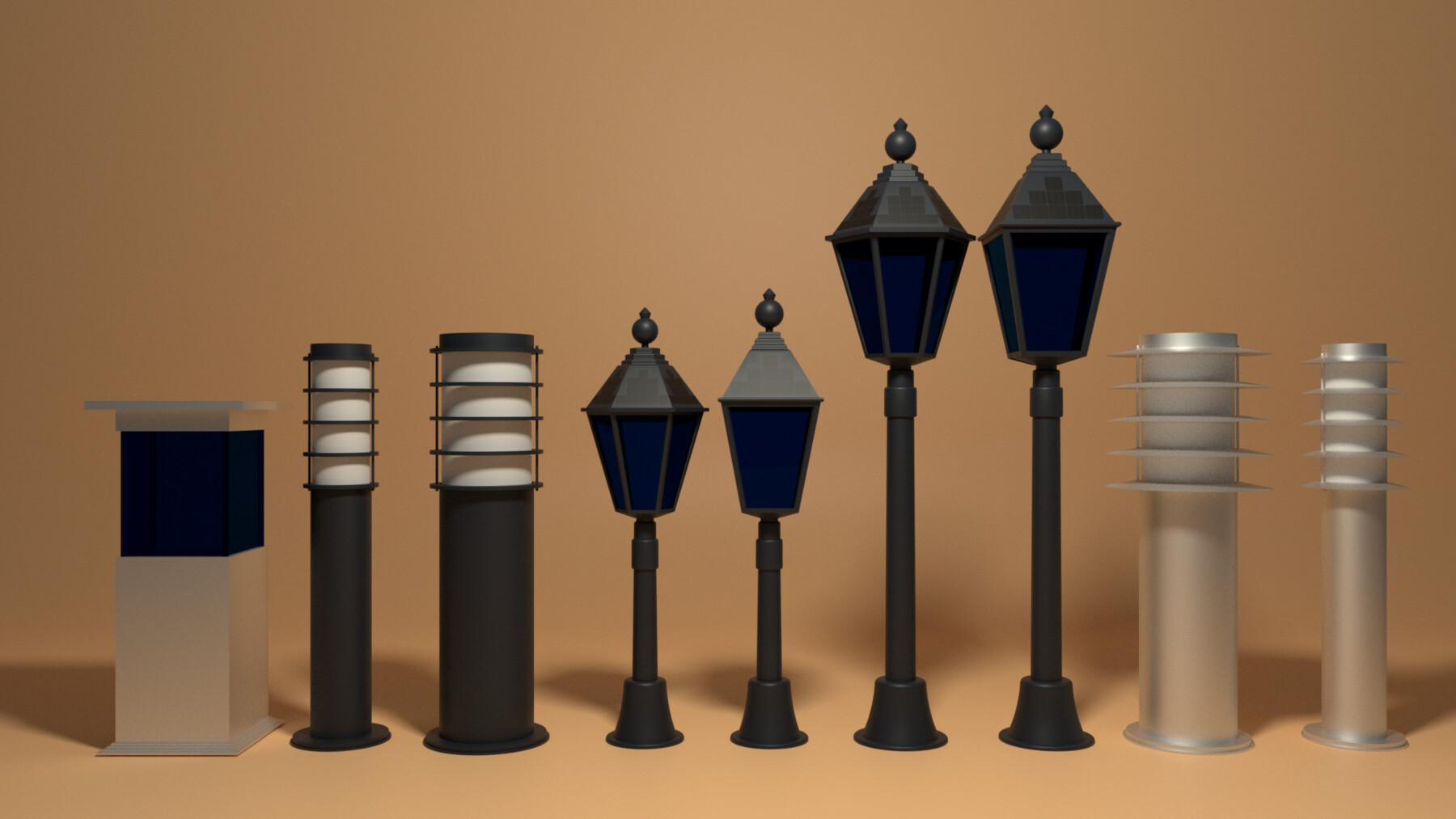 ArtStation - Solar Garden Light Collection 3D model | Resources