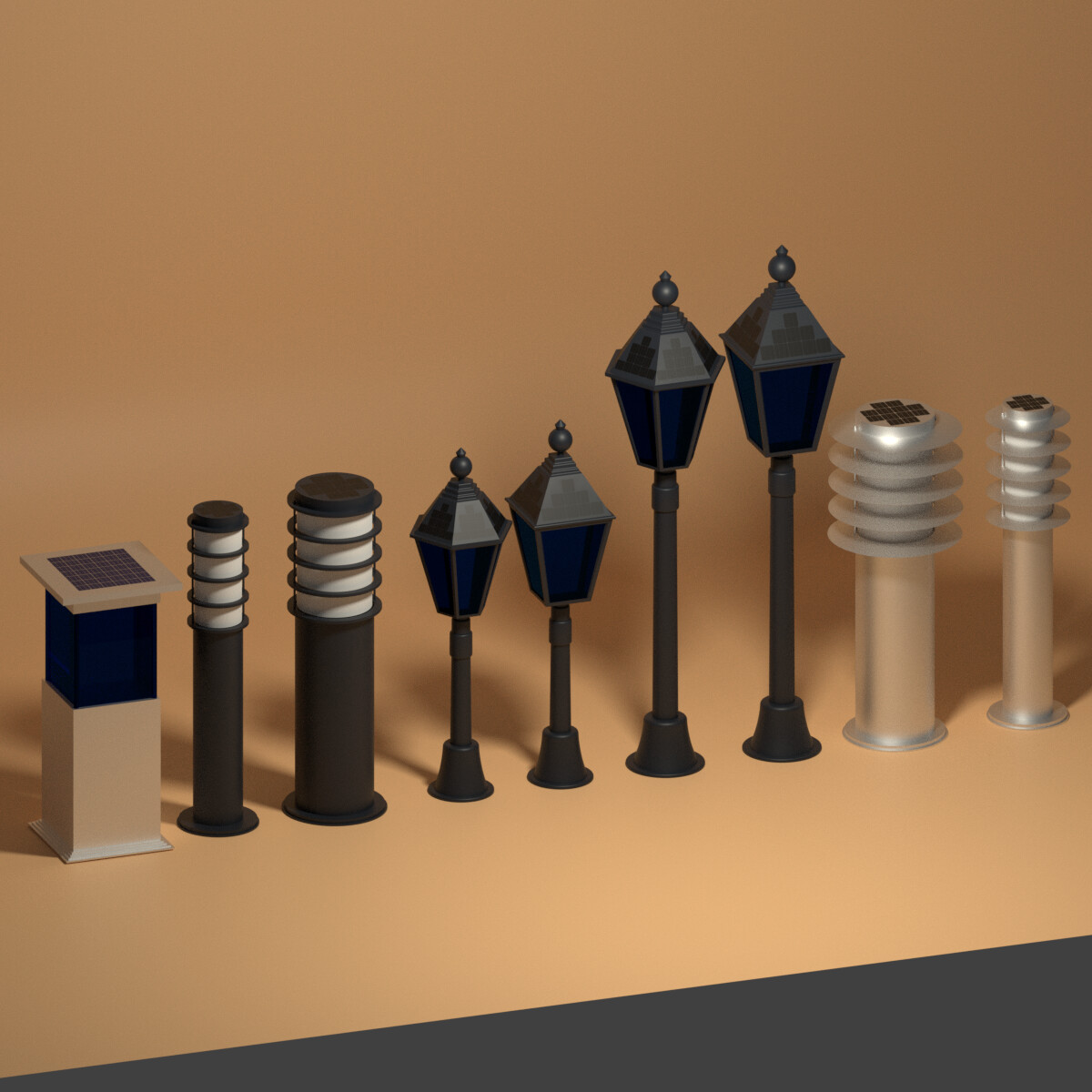 ArtStation - Solar Garden Light Collection 3D model | Resources