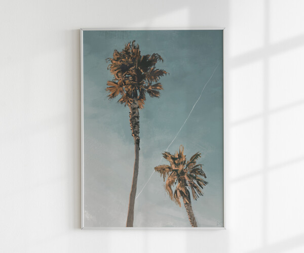 ArtStation - Palm tree impressionism art | Artworks
