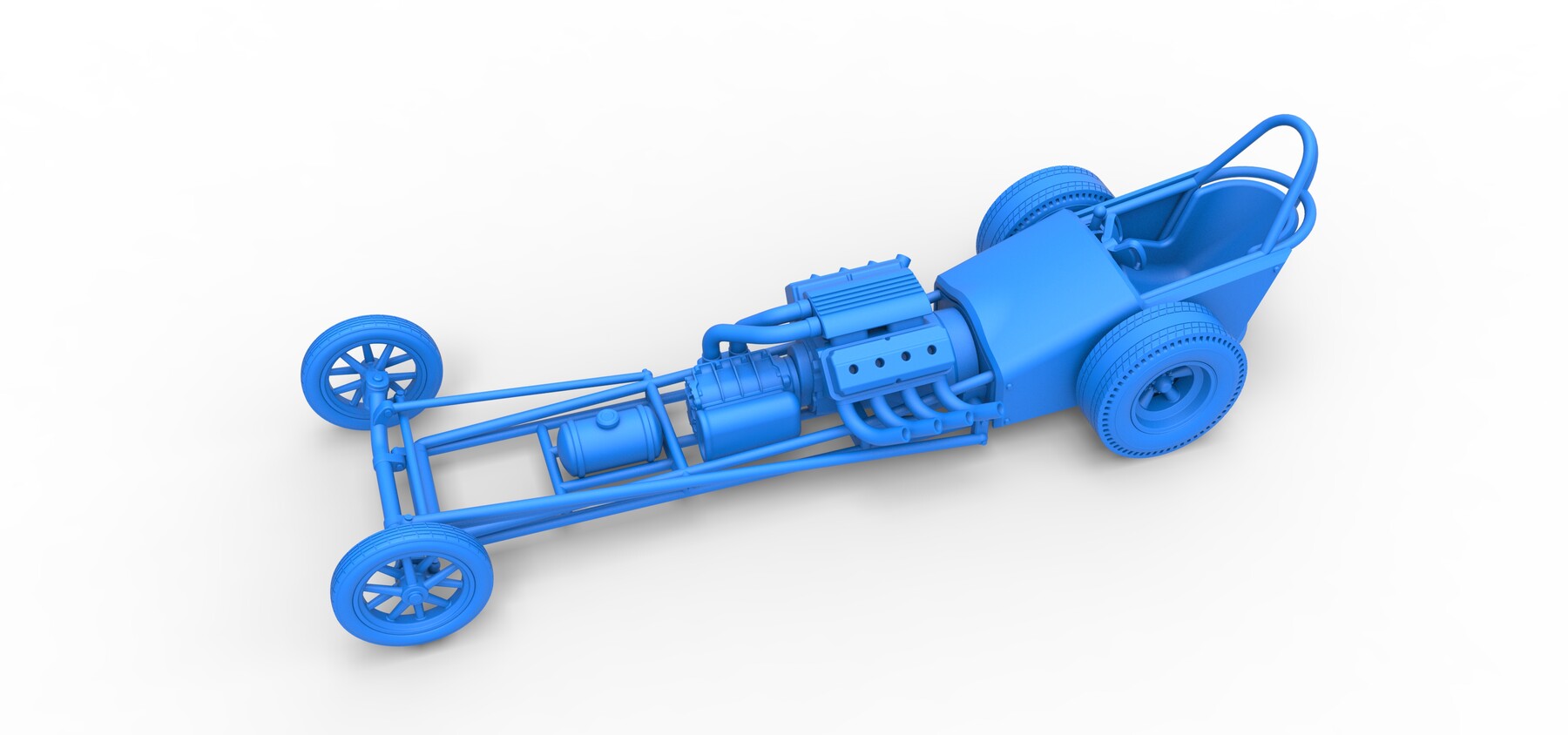 ArtStation - 3D printable Diecast Front engine old school dragster with ...