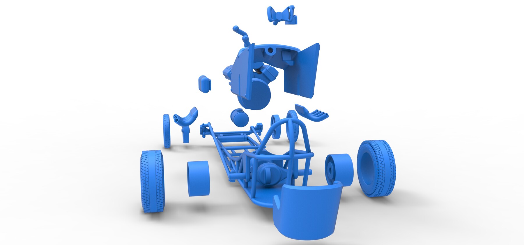 ArtStation - 3D printable Diecast Front engine old school dragster with ...