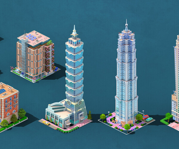 ArtStation - Megapolis City Builder - Isometric Ultimate Pack | Game Assets