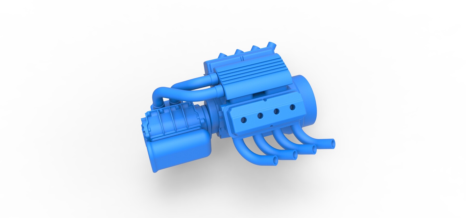 ArtStation - 3D printable Diecast engine V8 with Potvin Supercharger ...