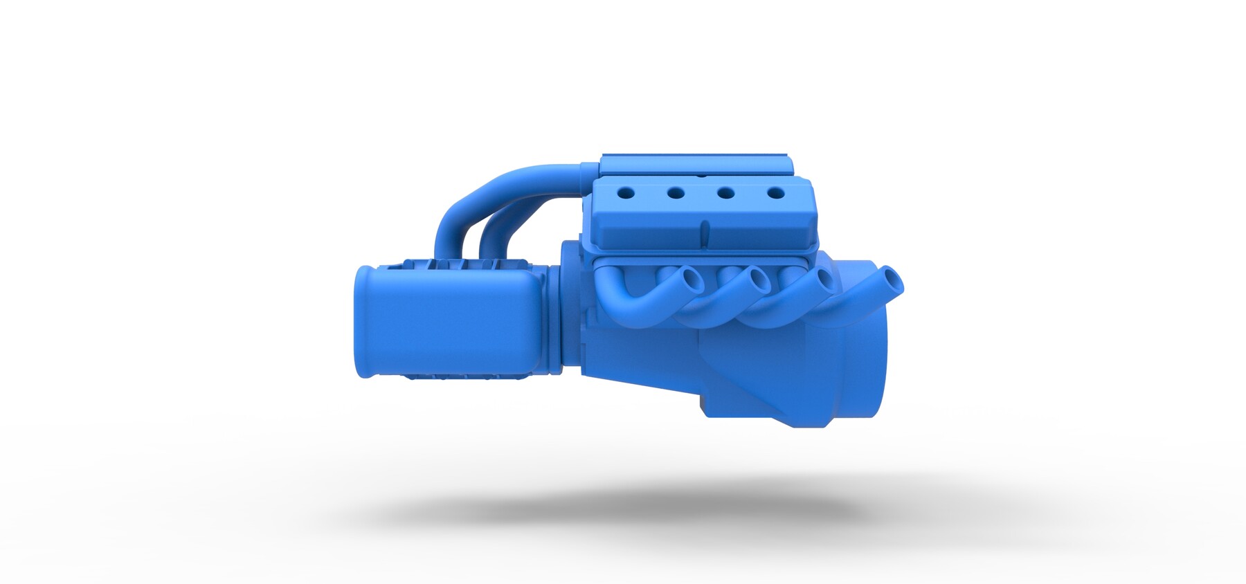 ArtStation - 3D printable Diecast engine V8 with Potvin Supercharger ...