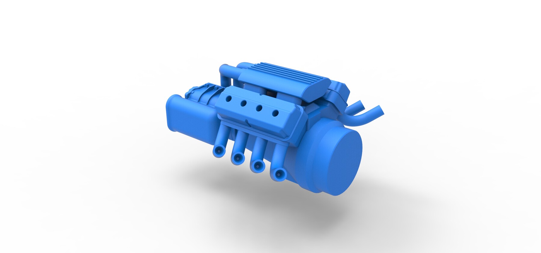 ArtStation - 3D printable Diecast engine V8 with Potvin Supercharger ...