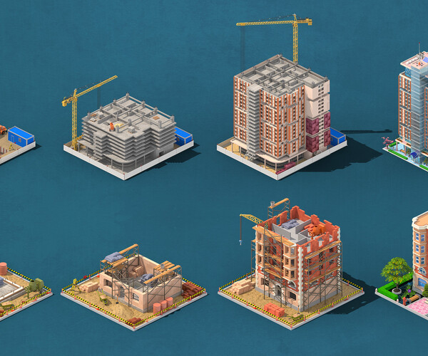 ArtStation - Megapolis City Builder - Isometric Ultimate Pack | Game Assets