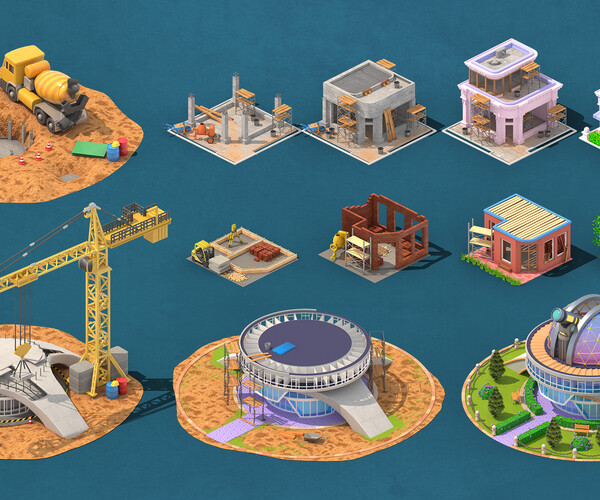 ArtStation - Megapolis City Builder - Isometric Ultimate Pack | Game Assets
