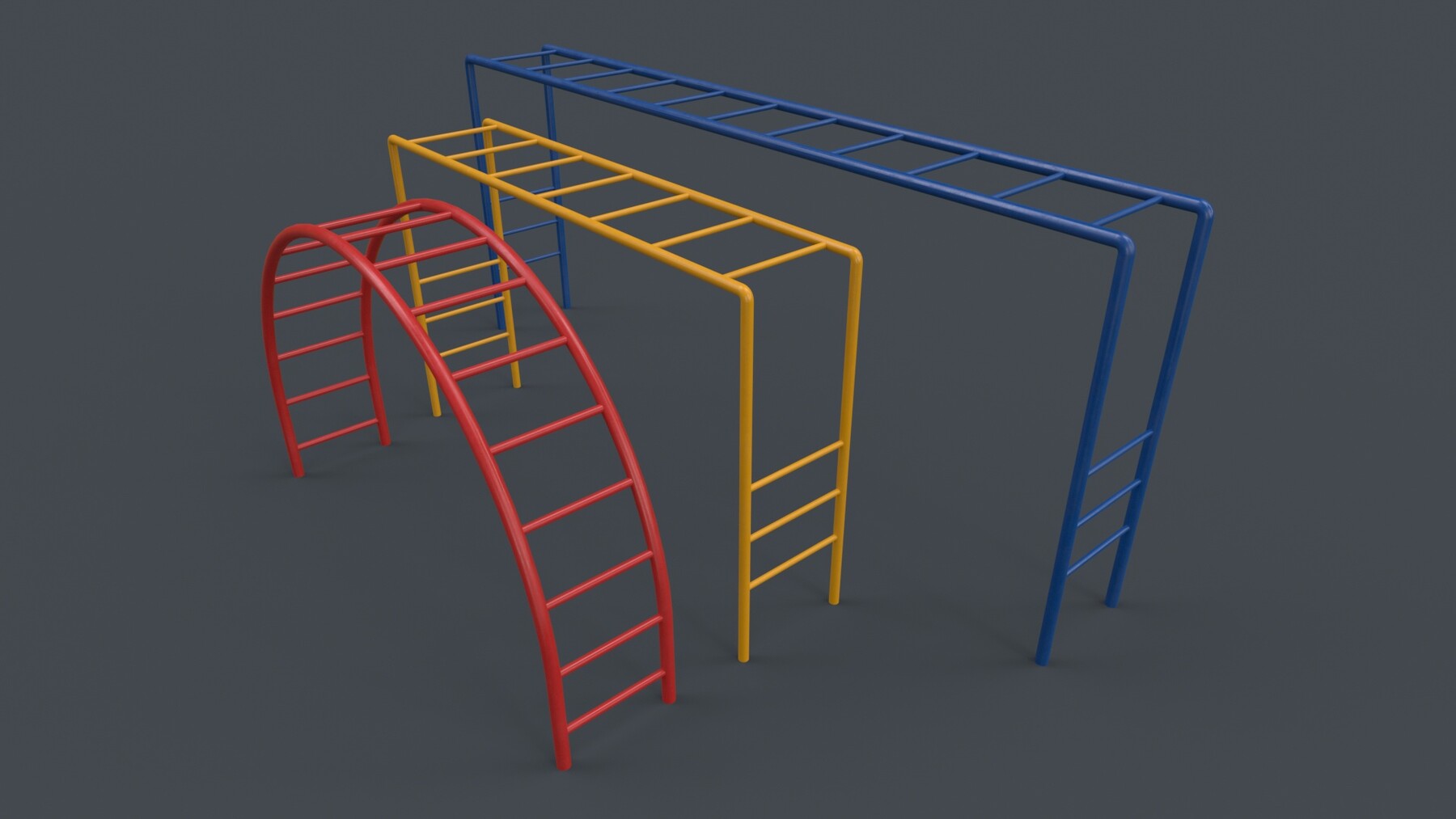 ArtStation - PBR Outdoor Playground Monkey Bars A | Game Assets