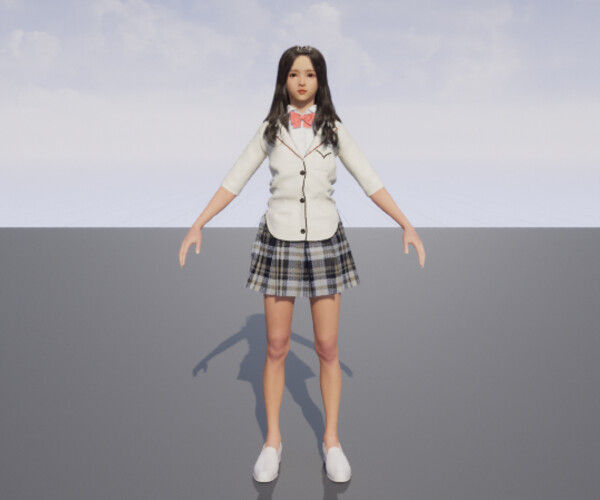 ArtStation - Nancy-The student in uniform--Metahuman/Unreal engine 5/Motion capture/Facial ...