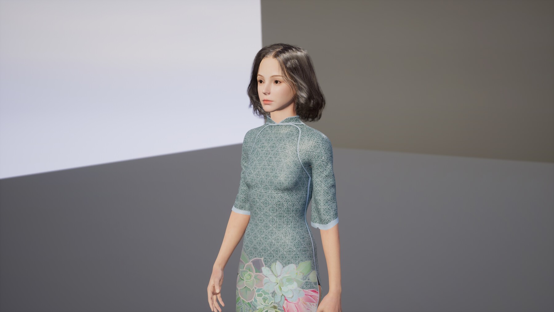 ArtStation - ZhouXun-Cheongsam short hair woman--Metahuman/Unreal ...