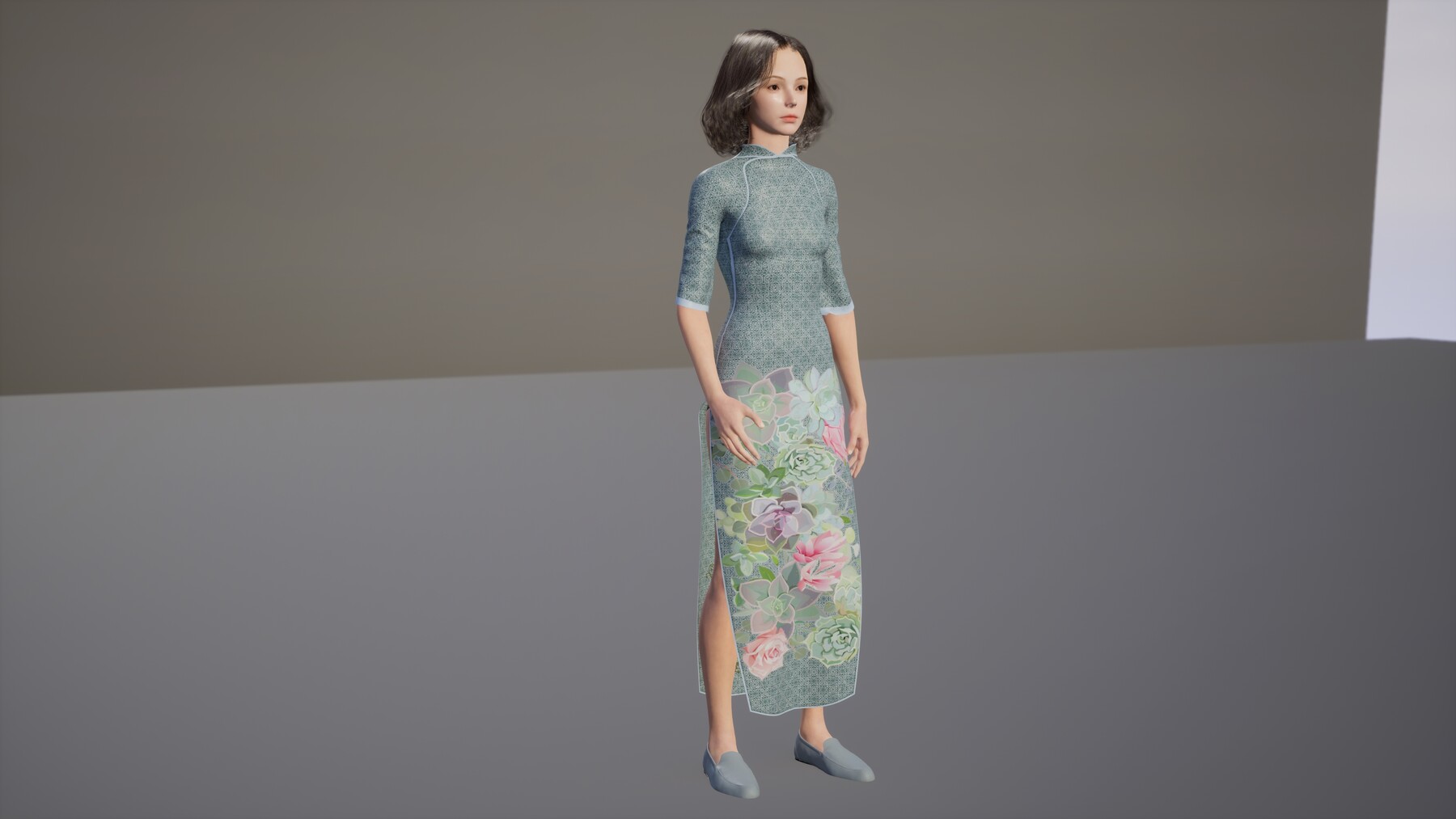 ArtStation - ZhouXun-Cheongsam short hair woman--Metahuman/Unreal ...