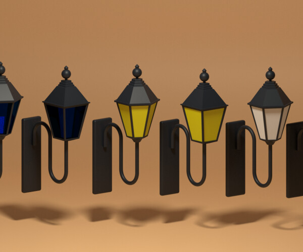 ArtStation - Cartoon Wall Lamps Collection 3D model | Resources