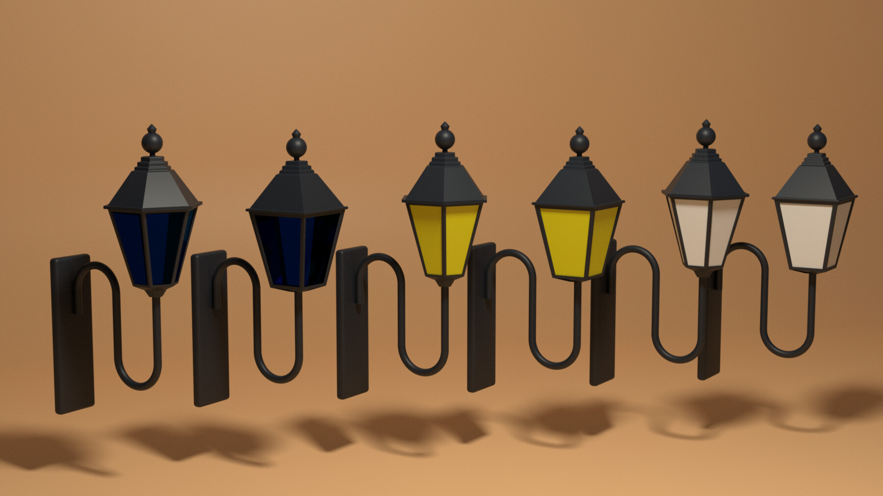 ArtStation - Cartoon Wall Lamps Collection 3D model | Resources