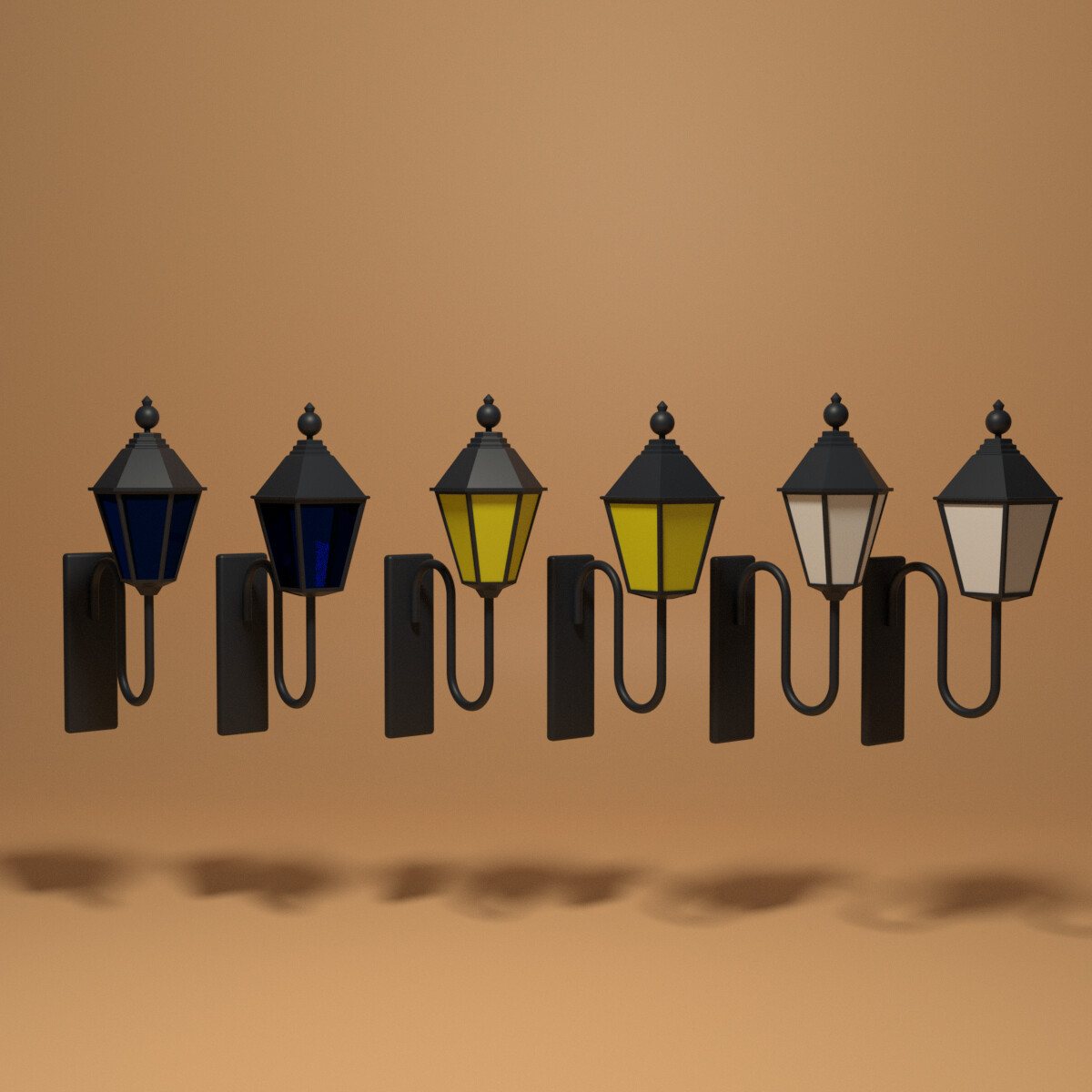 ArtStation - Cartoon Wall Lamps Collection 3D model | Resources