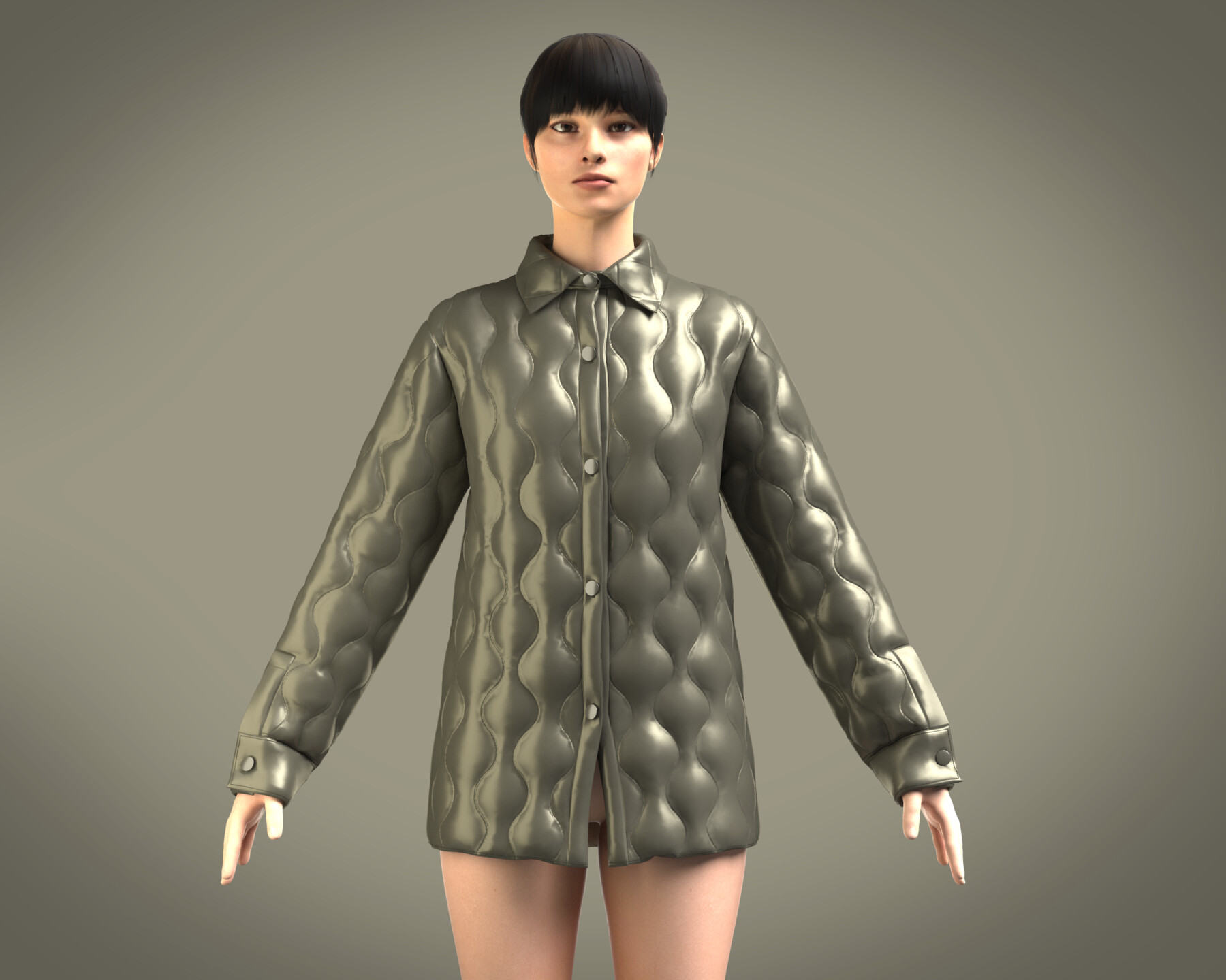 ArtStation - Girls Puffer Jacket | Resources